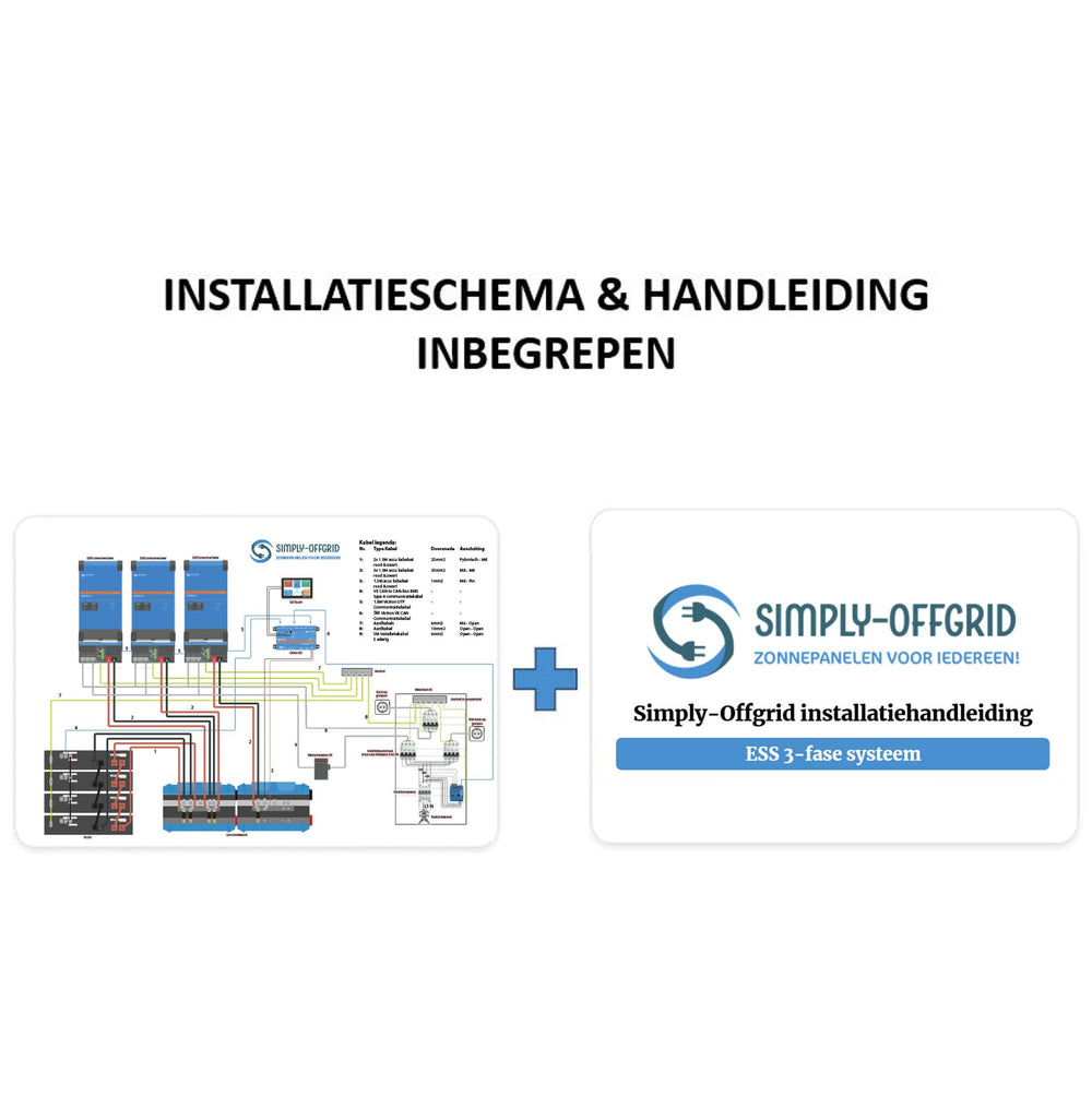 Victron Thuisbatterij 3-fase ESS | 10-45 kWh | Noodstroomvoorziening ...